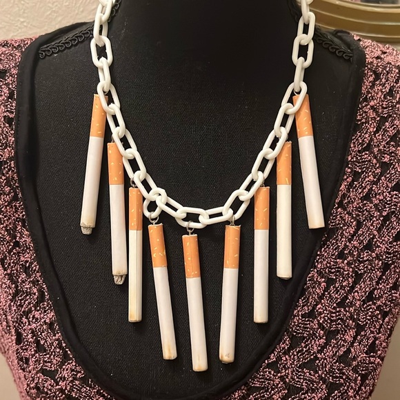 Source Unknown | Jewelry | Vintage Strand Of Faux Cigarettes 2 White ...